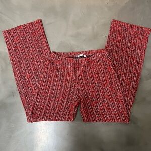 Zara | Pants & Jumpsuits | Zara Red And White Tweed Pants | Poshmark